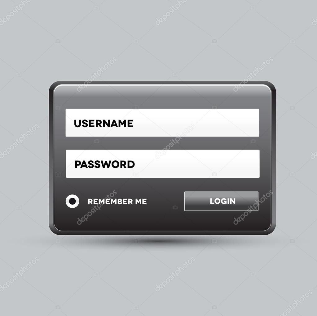 Vector login form template Stock Vector Image by ©Grounder #13122578 Vector login form template Stock Vector Image by ©Grounder #13122578