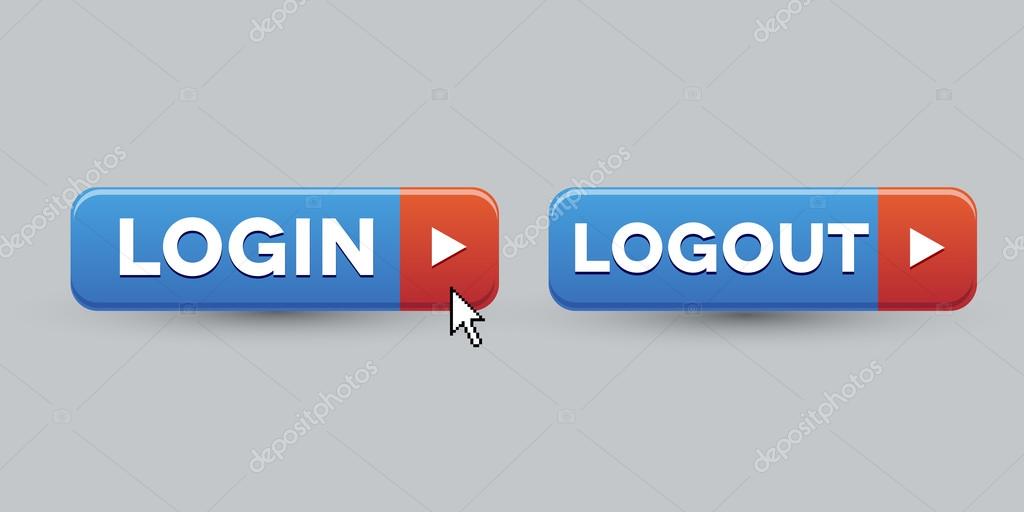 Login Logout button set Stock Vector by ©Grounder 13714592 Login Logout button set Stock Vector by ©Grounder 13714592