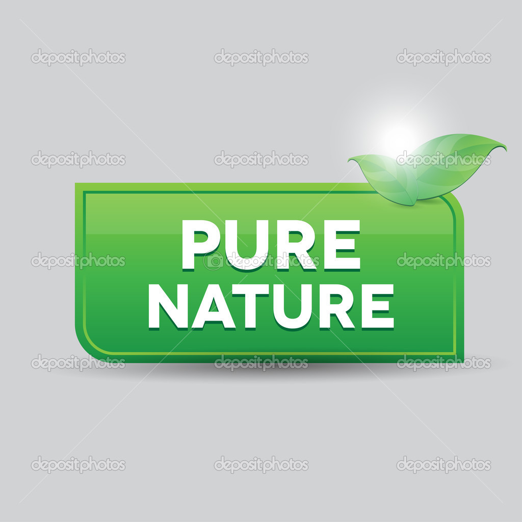 Pure nature button Stock Vector Image by ©Grounder #14096545