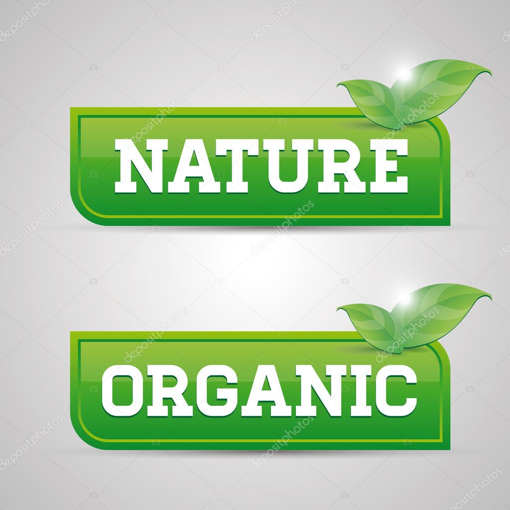 Nature organic button Stock Vector Image by ©Grounder #14096550