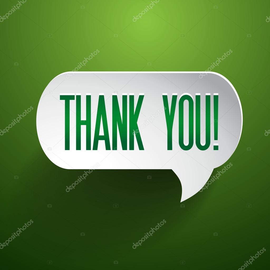 Thank you speech bubble Stock Vector by ©Grounder 20164325