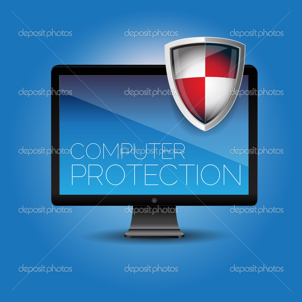 Computer protection - Shield antivirus Stock Vector Image by ©Grounder ...
