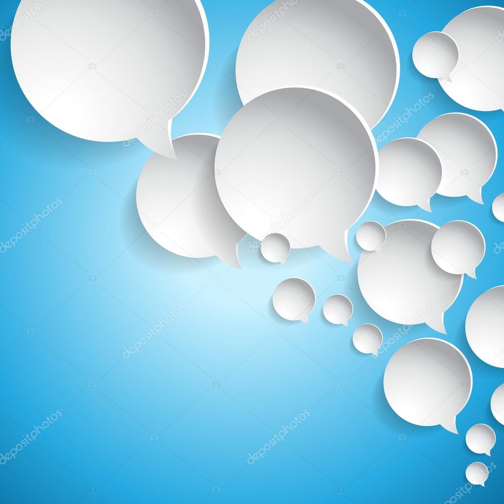Abstract white paper circles - speech bubbles Stock Vector by ©Grounder ... Abstract white paper circles - speech bubbles Stock Vector by ©Grounder ...