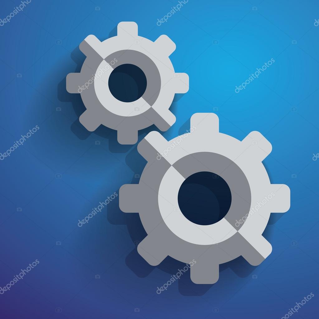 Cogwheel gear mechanism vector settings icon — Stock Vector © Grounder ...