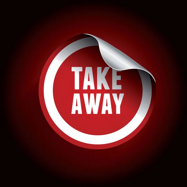 Take away sticker label Stock Vector Image by ©Grounder #31374189