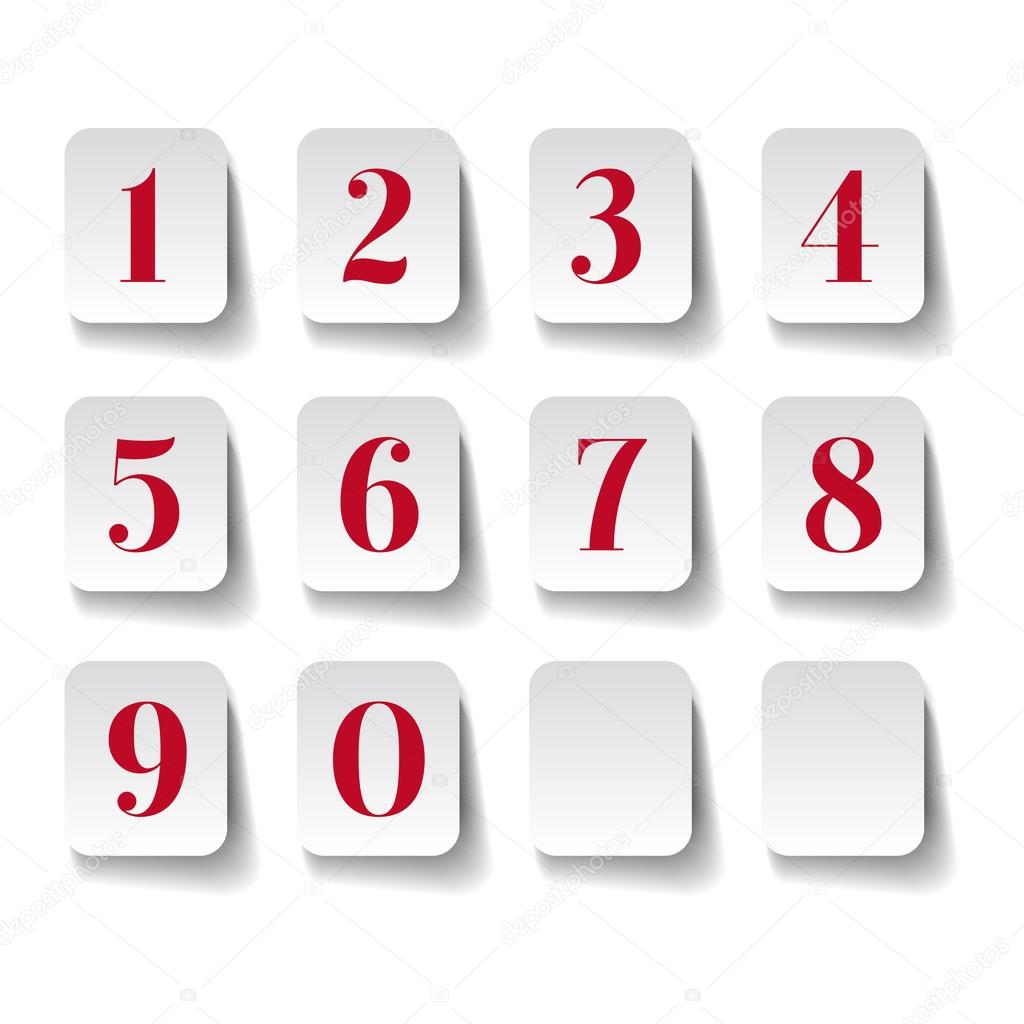 Numbers set. Vector illustration. Stock Vector Image by ©Grounder #42435509