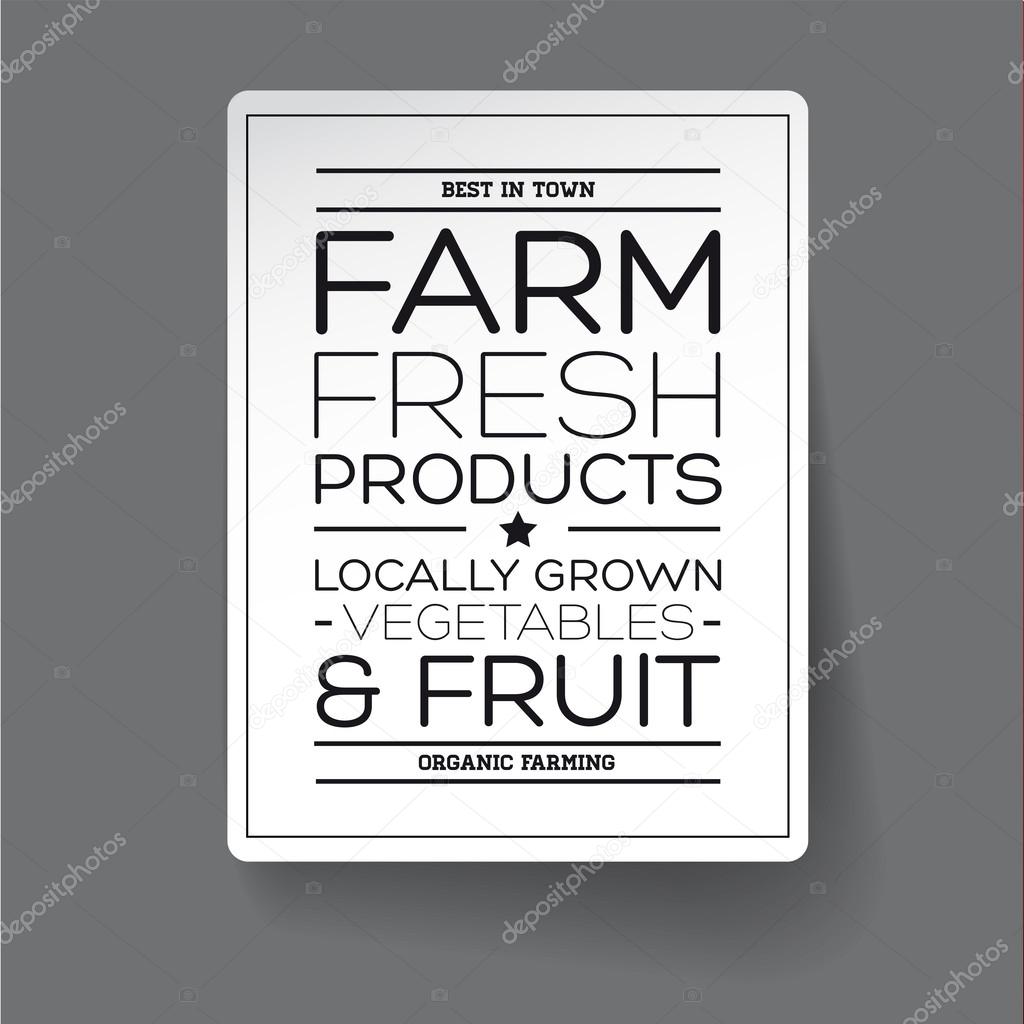 Farm fresh product label Stock Vector Image by ©Grounder #43058611