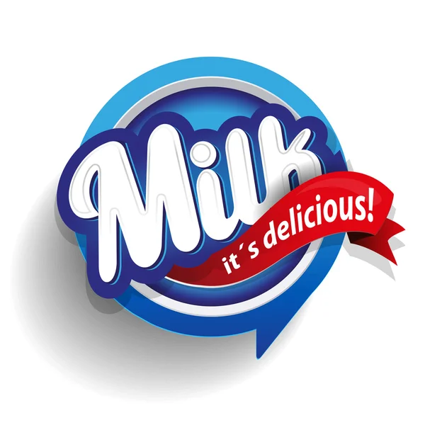 Milk label lettering - vector Stock Vector Image by ©Grounder #22384073