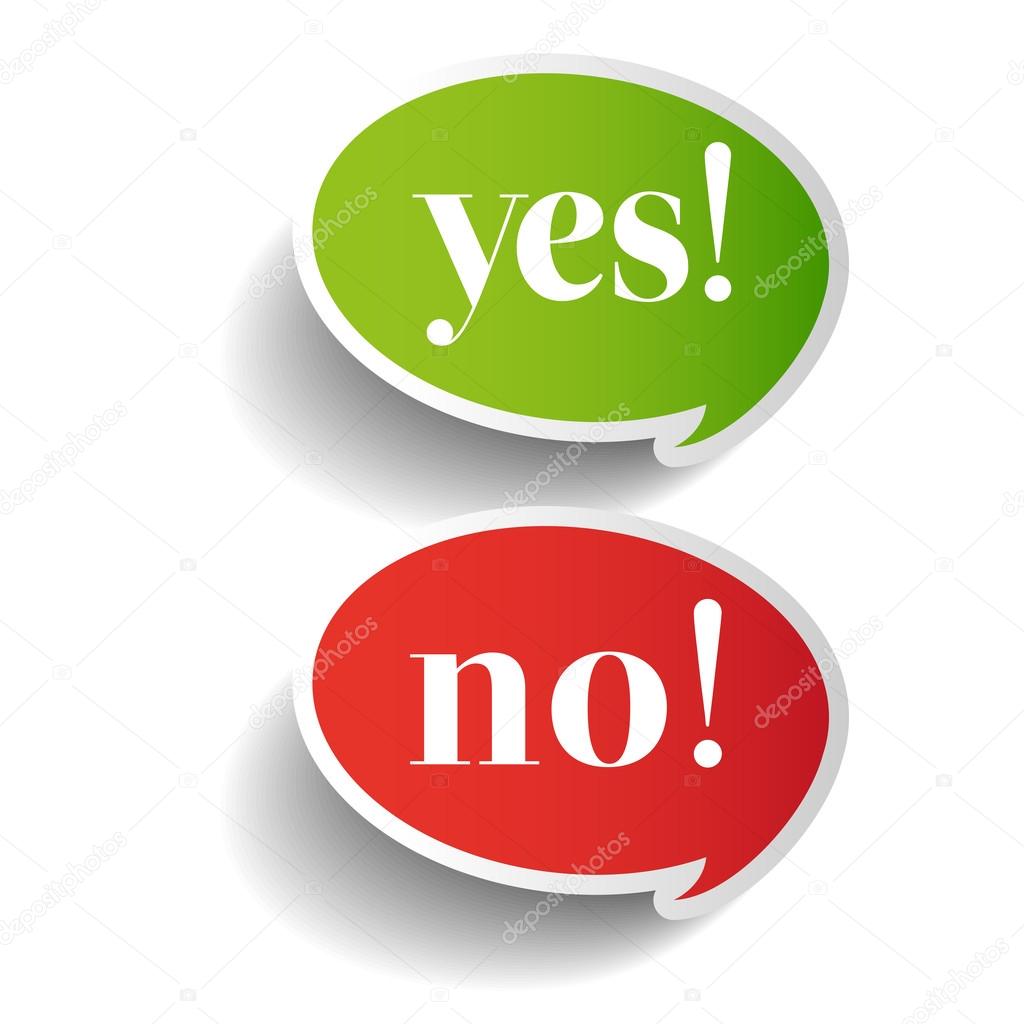 Yeas and No symbol label vector Stock Vector Image by ©Grounder #49400115