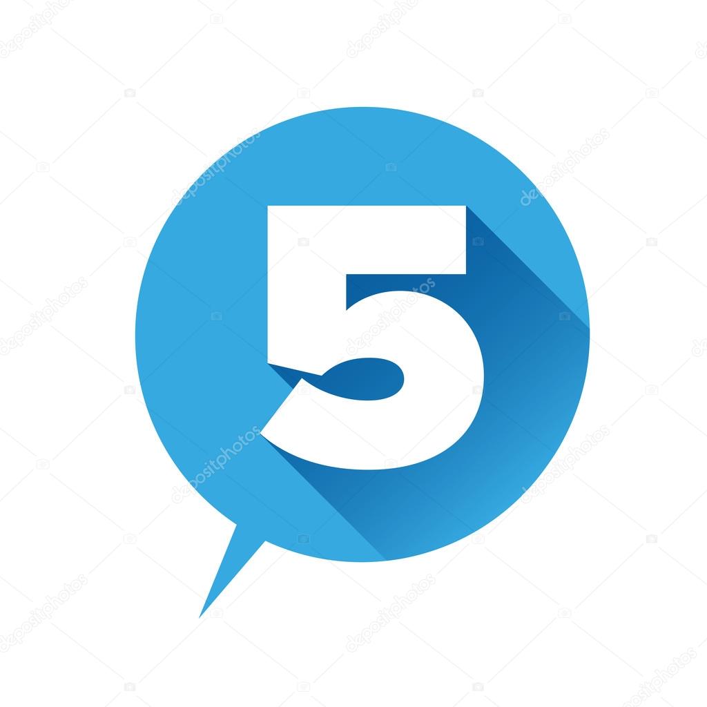 Number five icon - flat style Stock Vector Image by ©Grounder #50756465