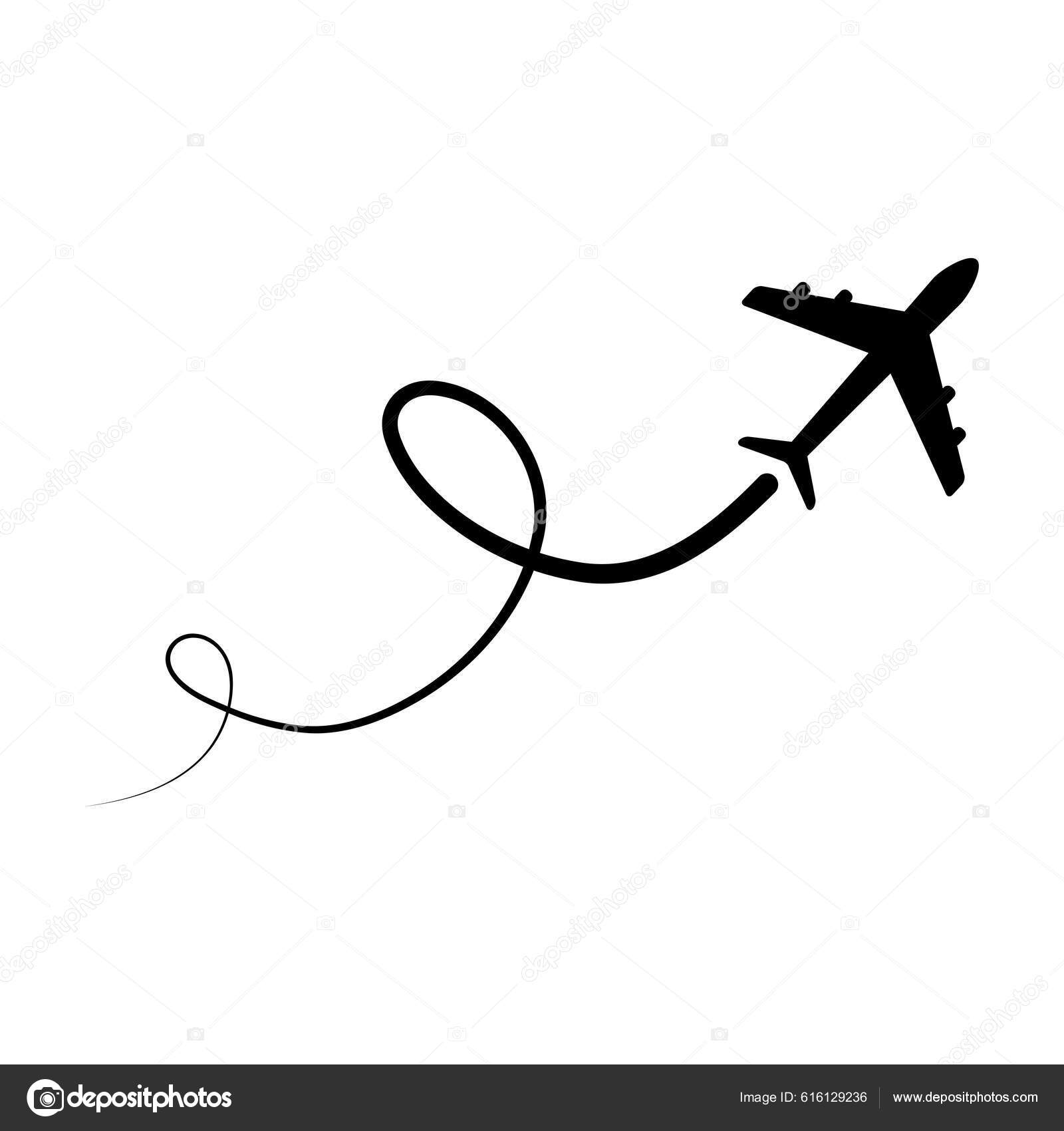 Airplane Flying Icon Plane Sign Vector Illustration Isolated White ...