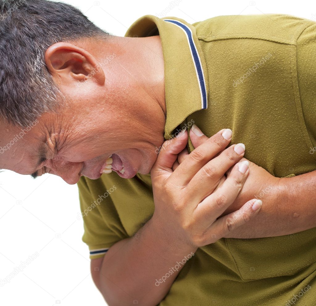 Man having a heart attack — Stock Photo © anekoho #40589431