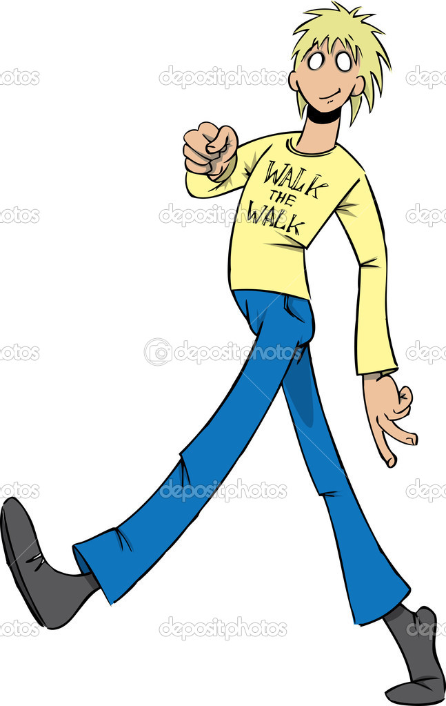 Walking fast Stock Illustration by ©RobSnowStock #30115597