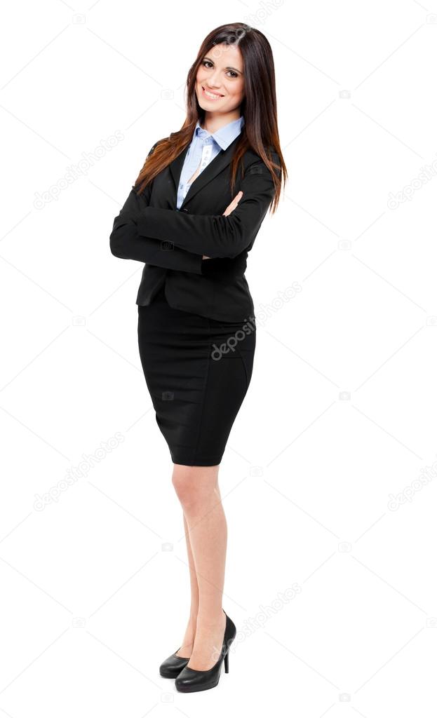 Businesswoman portrait full length Stock Photo by ©minervastock 29925193