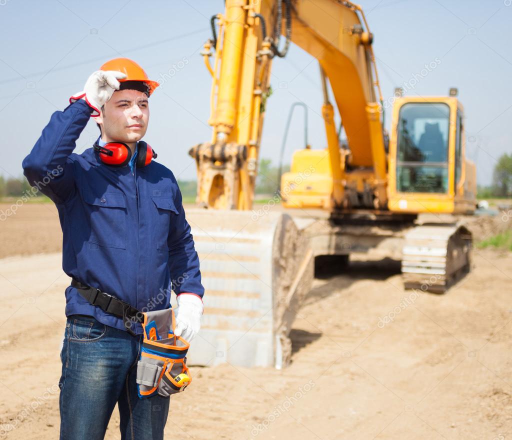 Worker in a construction site — Stock Photo © minervastock #45066557
