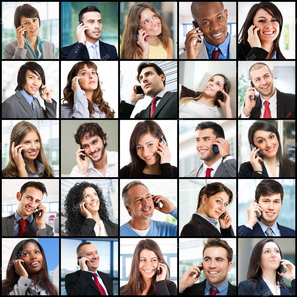 People talking on phone — Stock Photo © minervastock #47838433