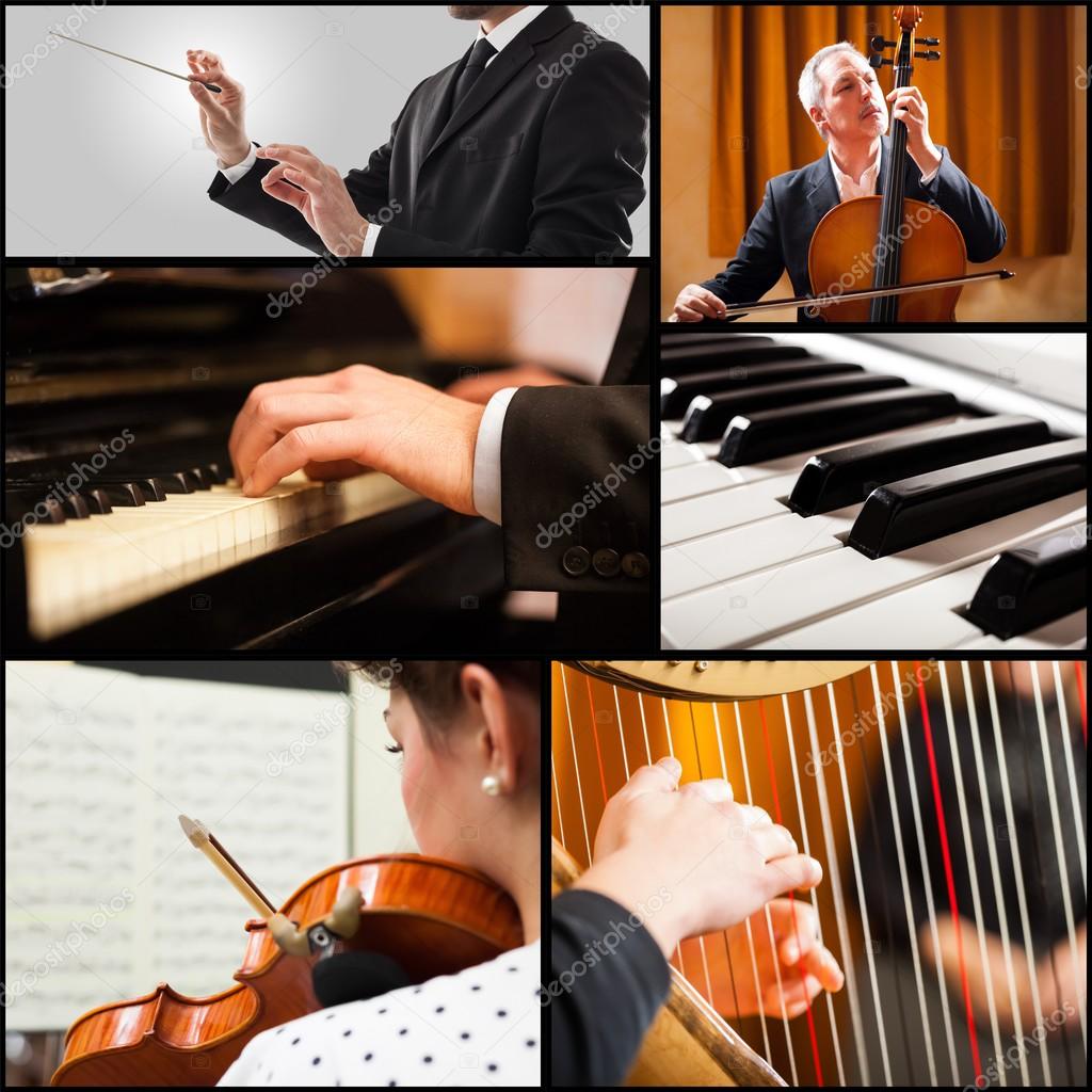 gente tocando instrumentos musicales — Fotos de Stock © minervastock ...
