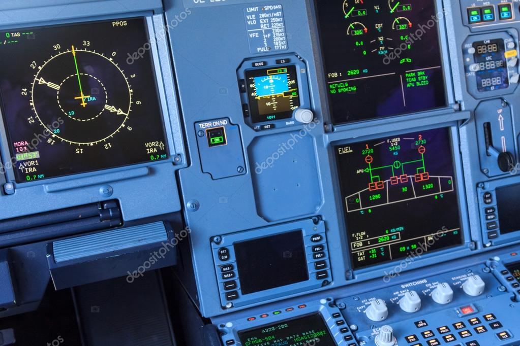 Airplane cockpit screens Stock Illustration by ©kyrien #26929155