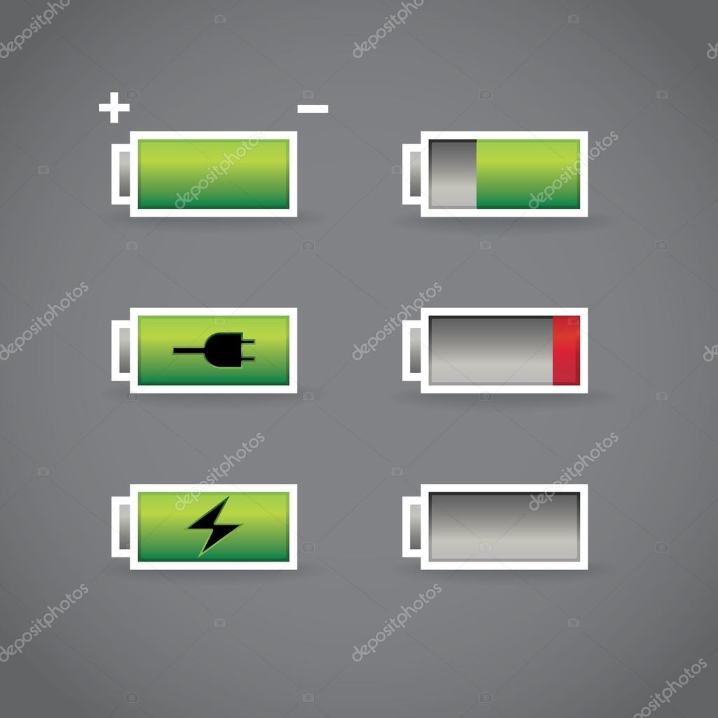Batteries with different level of charge — Stock Photo © i3alda #18497463