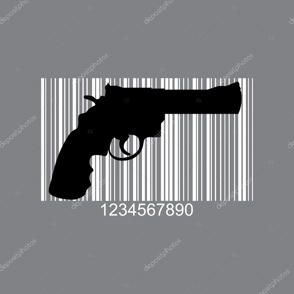 Gun as barcode — Stock Photo © i3alda #18498803