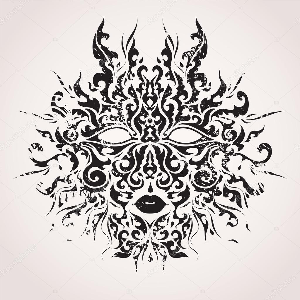 Abstract vector mask Stock Vector Image by ©yukitama #29238259