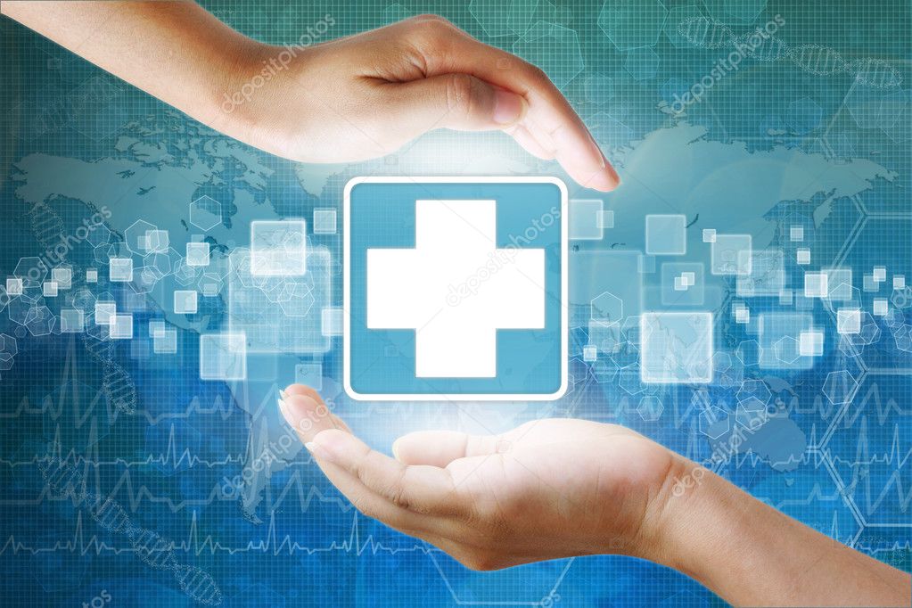 Medical icon,First Aid in hand Stock Photo by ©kritiya 23217170