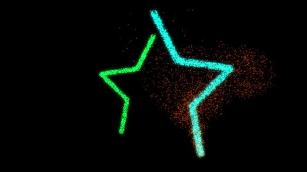 Star Particle Brush Stroke Shape Motion Graphics — Stock Video ...