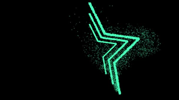 Star Particle Brush Stroke Shape Motion Graphics — Stock Video ...