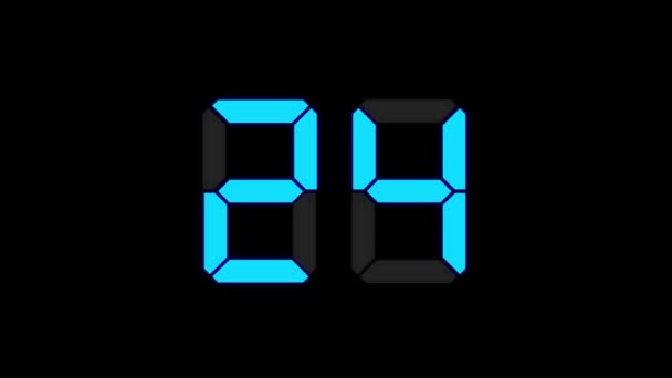 Digital Clock Seconds Countdown Timer Animation Motion Graphics — Stock ...