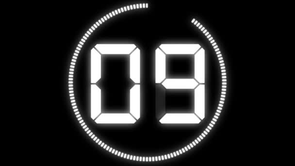 Digital Clock Seconds Countdown Timer Animation Motion Graphics — Stock Video © kawamura_lucy ...