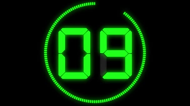 Digital Clock Seconds Countdown Timer Animation Motion Graphics — Stock Video © kawamura_lucy ...