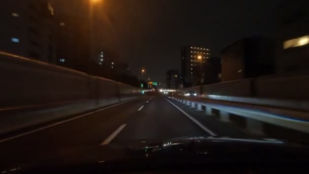 Video Stock Tokyo Metropolitan Expressway Conducción Coches Night View ...