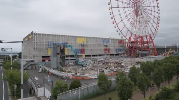 Tokyo Odaiba Palette Town Dismantling 2022 Venus Fort — Stock Video ...