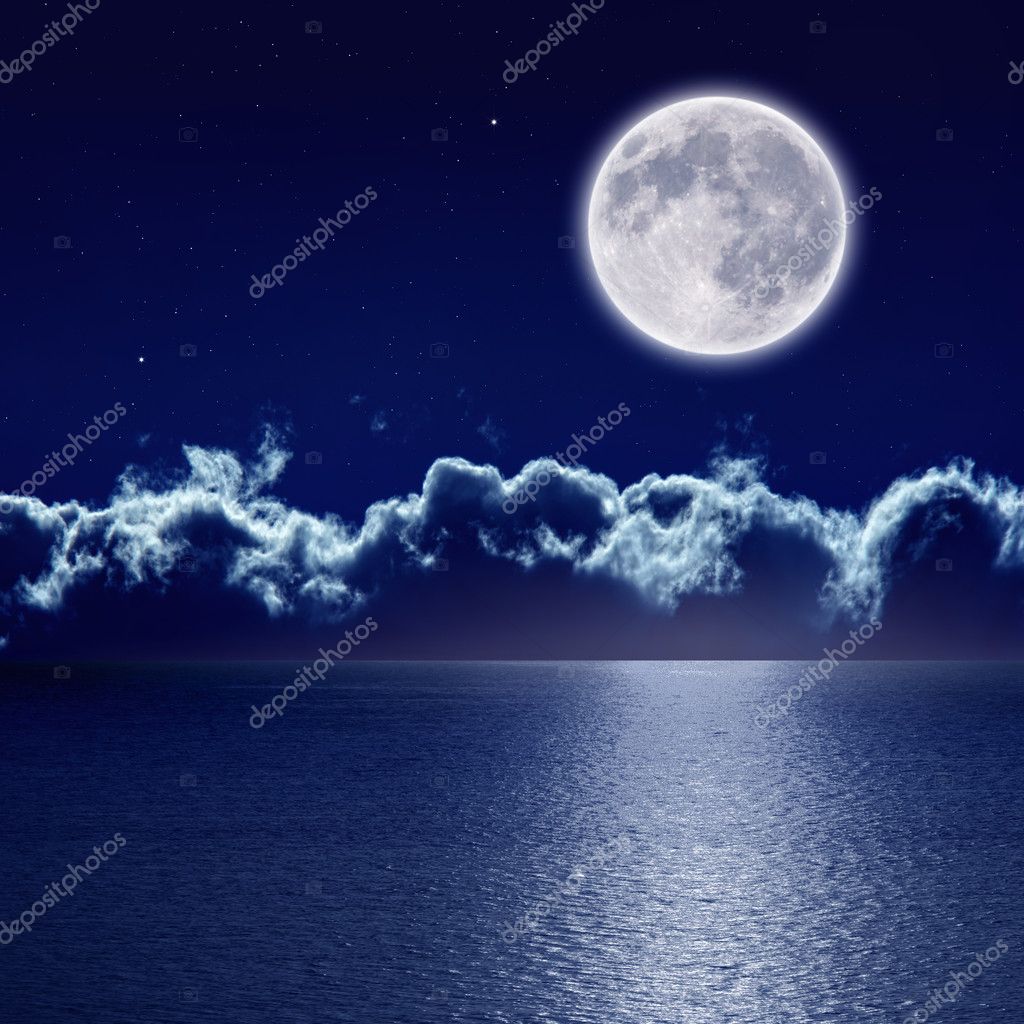 Luna piena sul mare - Foto Stock: Foto, Immagini © I_g0rZh 30508341 ...