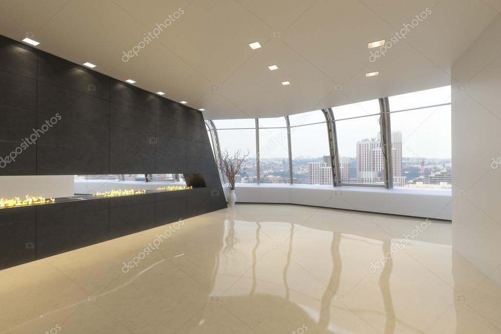 Empty room of a Highrise modern residence — Stock Photo © digitalstorm ...