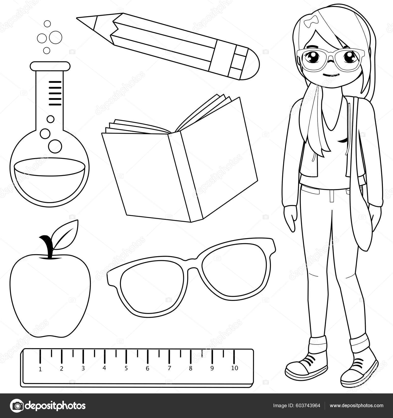 Coloring Pages School Objects [2025]