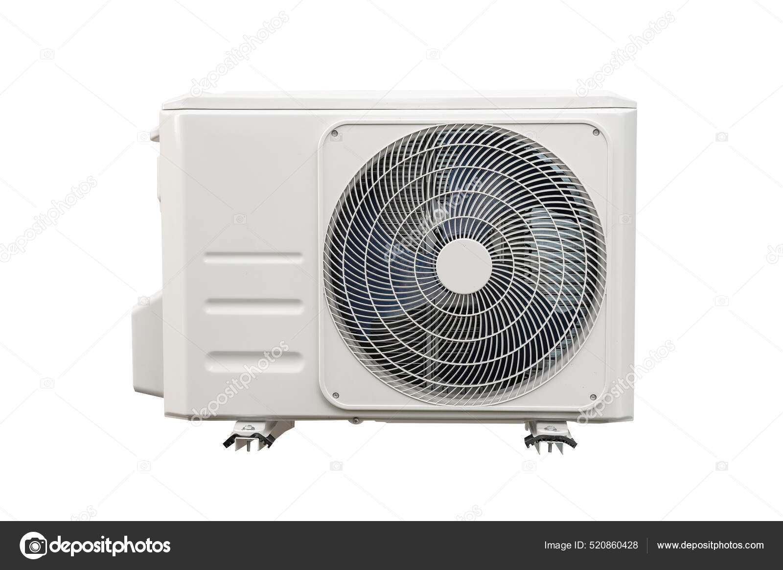 Condensing Unit Air Conditioning Systems Isolated White Clipping Path ...