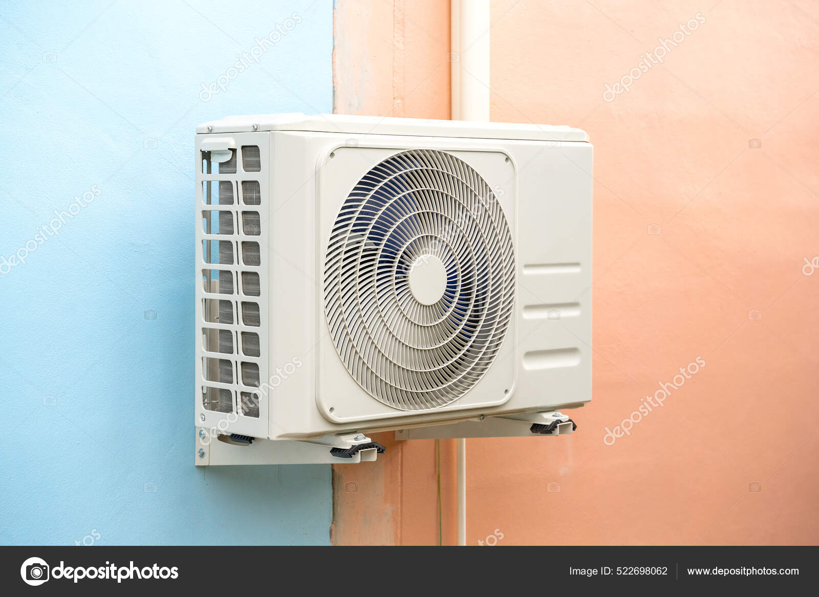 Condensing Unit Air Conditioning Systems Condensing Unit Installed Wall ...