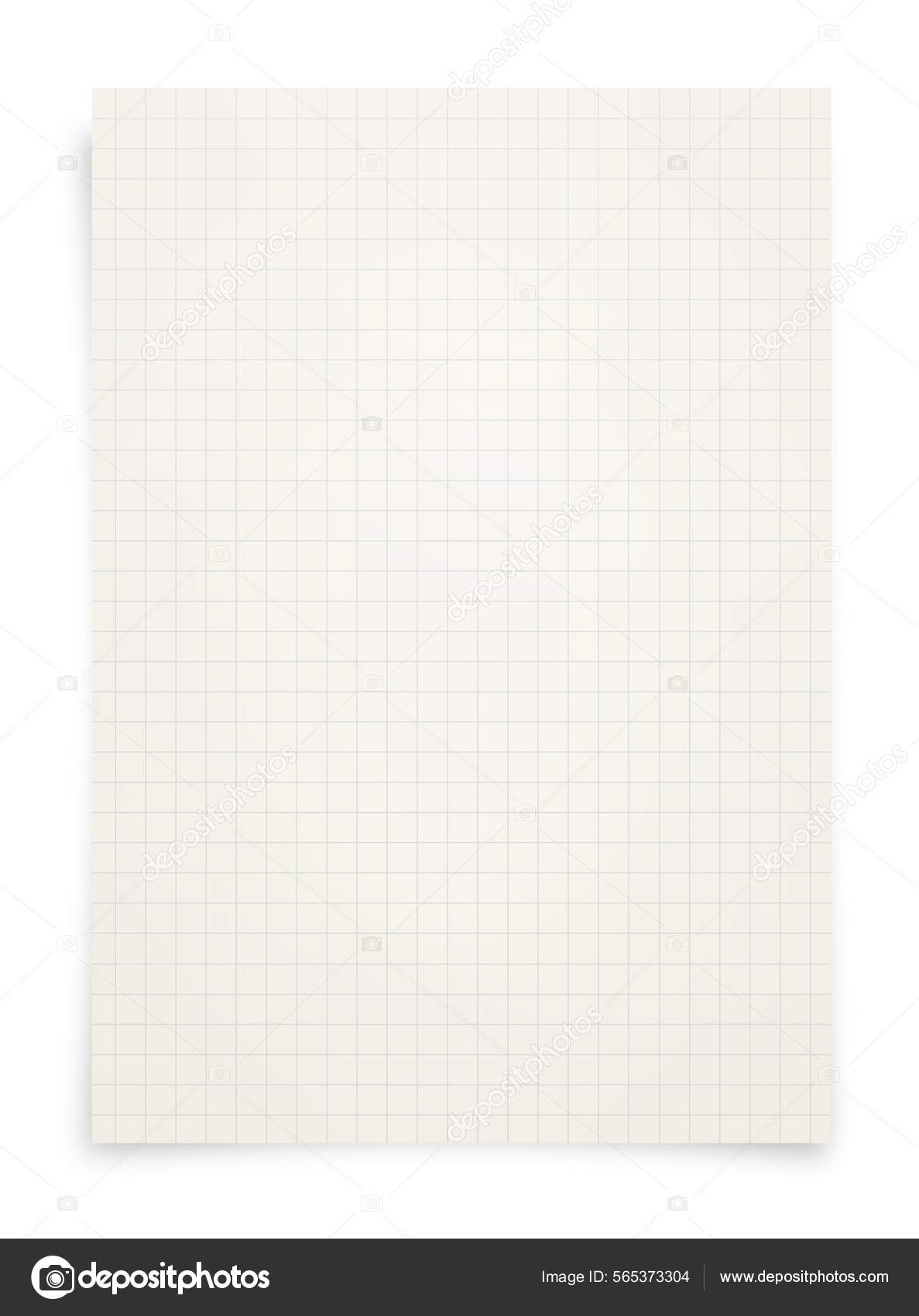 White Paper Grid Line Pattern Isolated White Background Close Stock ...