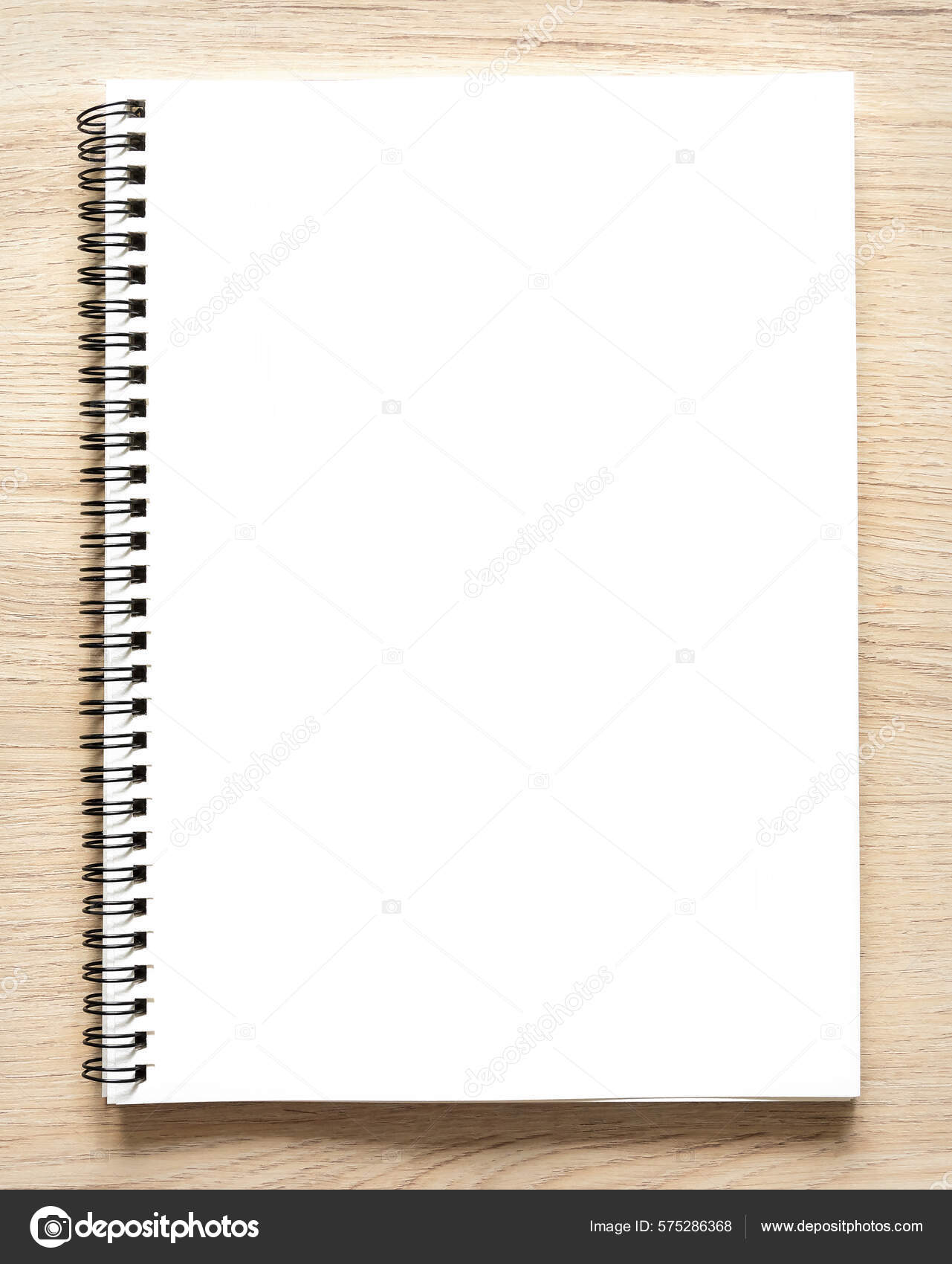 Blank Spiral Bound Notepad Mockup Template Kraft Paper Cover Isolated ...