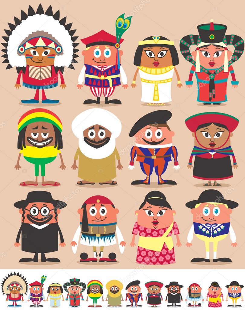 Nationalities Part 3 — Stock Vector © Malchev #24154945