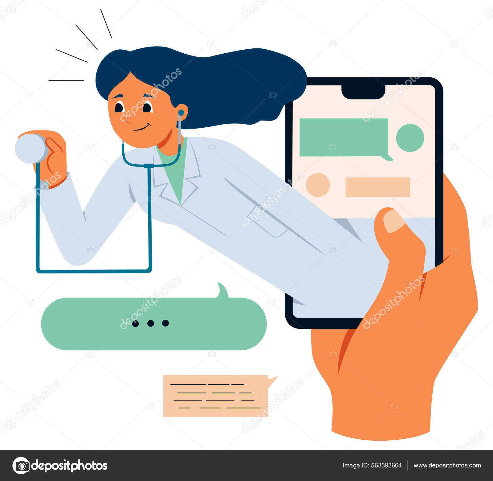 Online Medical Check Up Stock Vector Image by ©Malchev #563393664