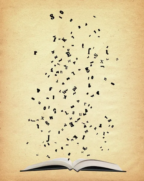 Opened book with letters bursting out of it Stock Photo by ©Oko.Laa ...