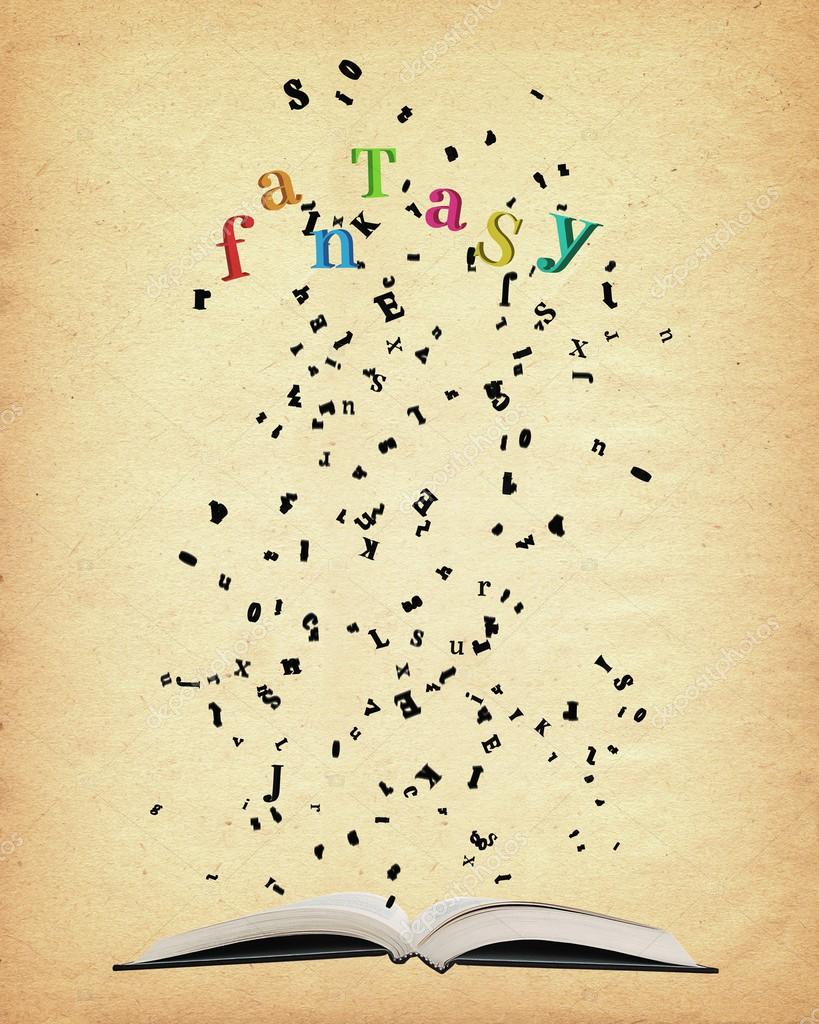 Opened book with letters bursting out of it Stock Photo by ©Oko.Laa ...