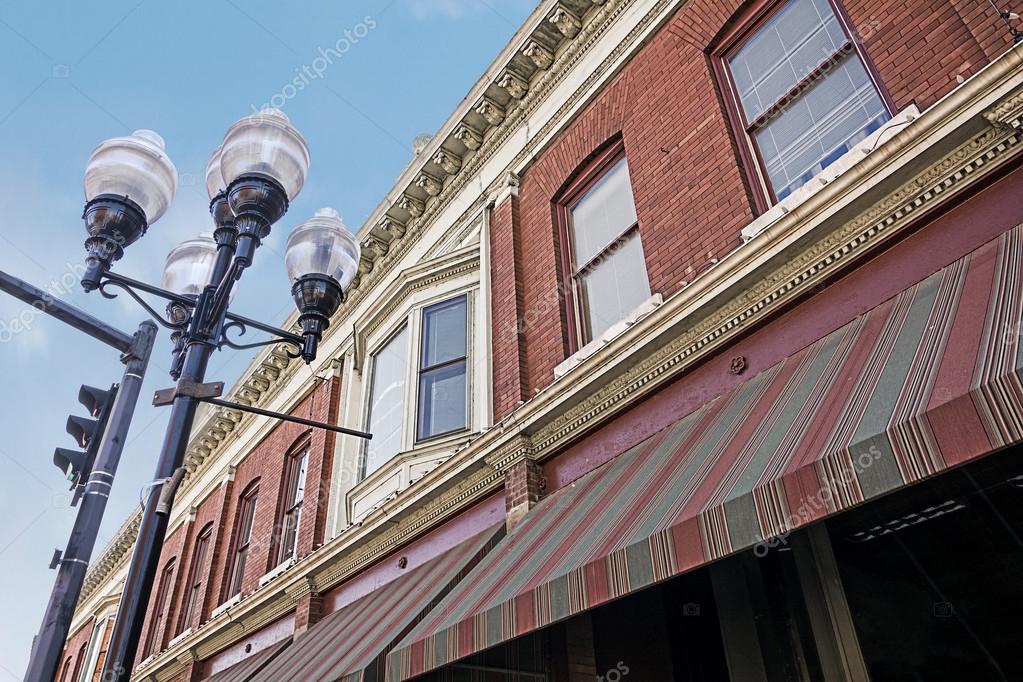 Small Town Main Street Facade — Stock Photo © Mshake #35490717