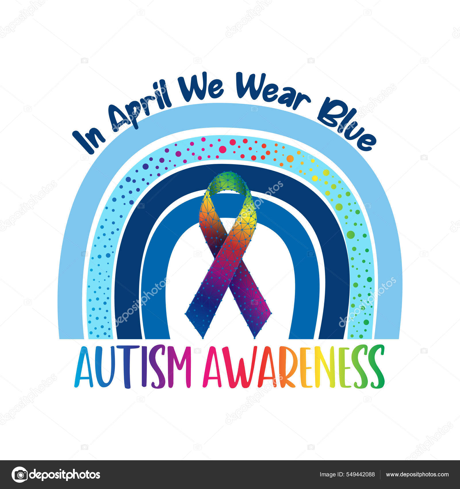 Autism Awareness Ribbon Vector