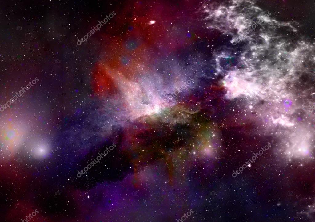 Star field in space and a nebulae — Stock Photo © richter1910 #33918699