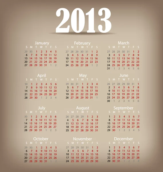 A 2013 calendar Stock Photo by ©jannystockphoto 10461010