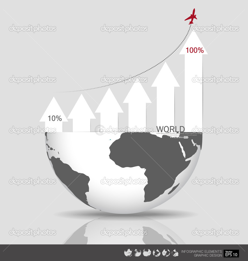 Modern design graph. Business graph to success, can use for busi Stock ...