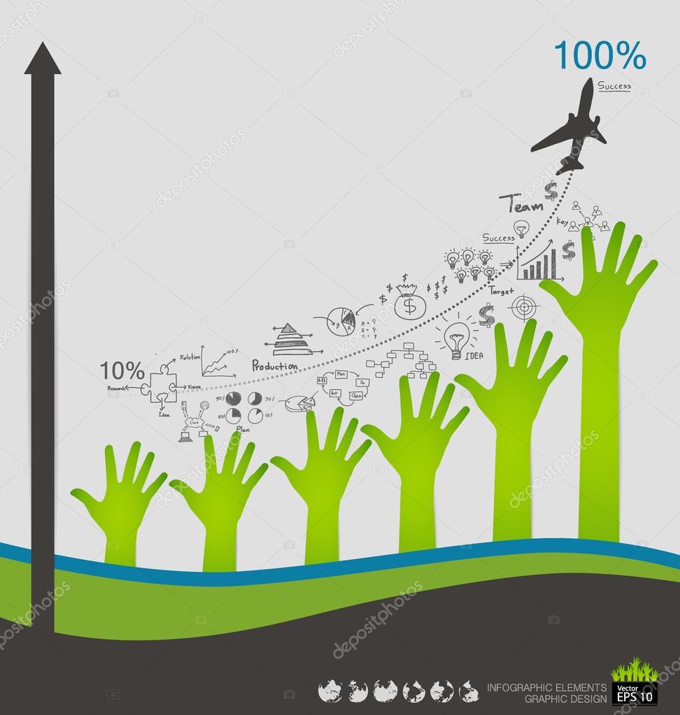 Modern design graph with drawing business strategy plan concept Stock ...